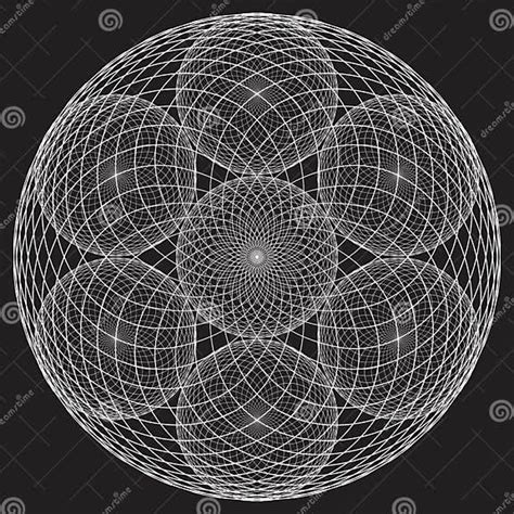 Abstract Volumetric Figure Sphere With A Mesh Surface Stock Vector Illustration Of