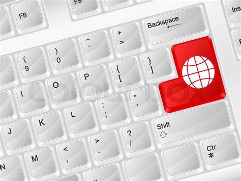 computer keyboard globe symbol stock vector colourbox
