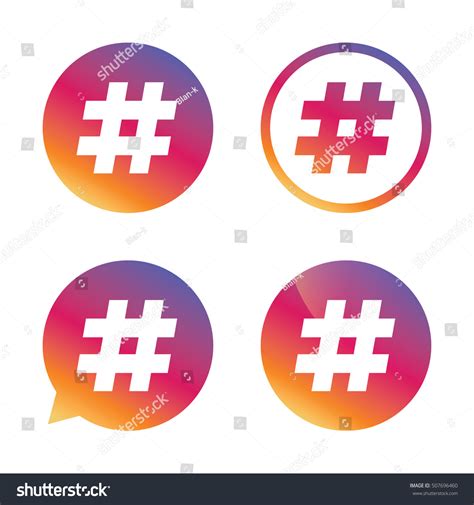 Hashtag Sign Icon Social Media Symbol Stock Vector Royalty Free