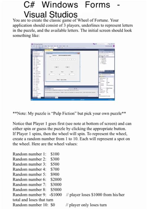 Solved C Windows Forms Visual Studios You Are To Create The