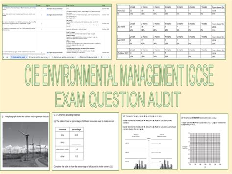 CIE ENVIRONMENTAL MANAGEMENT IGCSE QUESTION BANK Teaching Resources