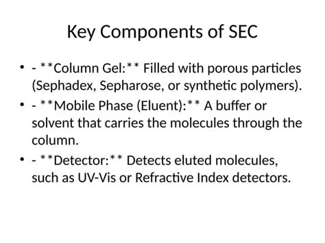Sizeexclusionchromatographypresentationpptx