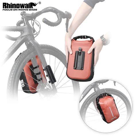 Rhinowalk 4L 6L 방수 자전거 퀵 릴리스 포크 가방 사이클링 자전거 프론트 팩 마운트 전기 스쿠터 보관 차량 가방