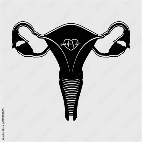 Uterus Svg Cut File Womens Reproductive System Svg Uterus Anatomy