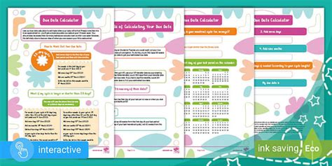 FREE Due Date Calculator Teacher Made Twinkl