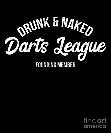 Funny Darts Drunk Naked Darts League Drawing By Noirty Designs