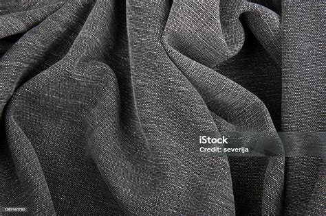그레이 패브릭 물결 모양의 디테일한 감촉 배경의 클로즈업 0명에 대한 스톡 사진 및 기타 이미지 0명 거친 검은색 Istock