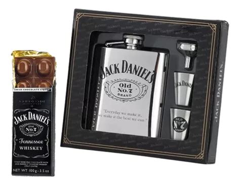 Kit Licorera Petaca Chocolate Vasos Chupito Embudo Cuotas Sin