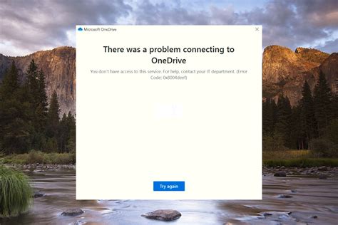 0x8004deef How To Quickly Fix This Onedrive Error