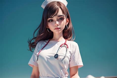 Premium Ai Image A Woman With A Stethoscope On Her Neck Stands In