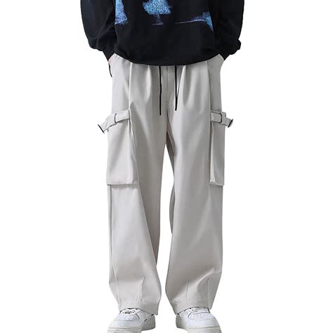 Weaiximiung Mens Cargo Pants Stretch Waist Mens Casual Cargo Pants