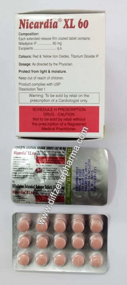 Nifedipine Tablet 60mg At Rs 120stripe Nifedipine Tablets In Surat