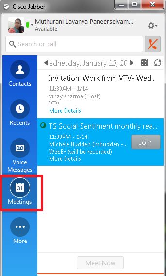 How To Enable The Meetings Tab In The Jabber For Windows Client