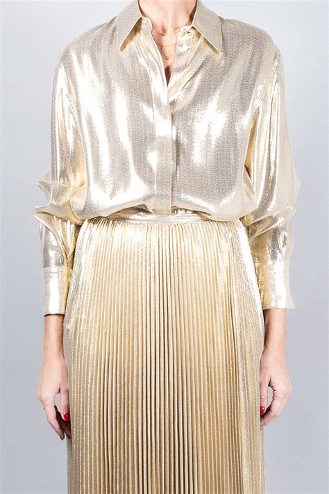 Joseph Capri Blouse Lame Gilt Misch Vancouver Canada