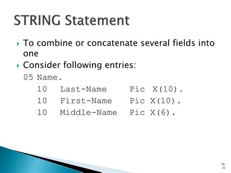 Ppt Using The Copy Call String Unstring Statements Powerpoint