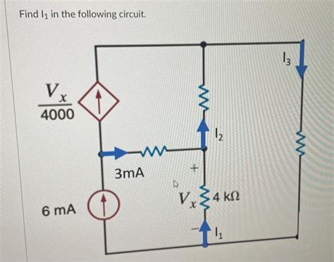 Solved Find I1 In The Following Circuit Chegg Com
