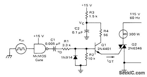 Cmos Logic Control Of 300 W Lamp Led And Light Circuit Circuit