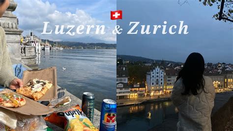 Vlog 풍경 미쳐버린 루체른 호수에서 피맥 먹는 스위스 여행 🇨🇭 스위스 치즈퐁듀 먹기 취리히 야경 루체른 맛집 카펠교 무제크성벽 취리히에서 루체른