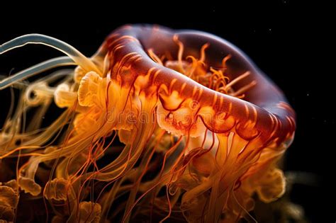 Close Up Of A Jellyfish S Tentacles With The Delicate And Fine