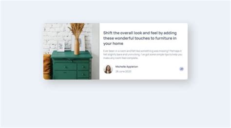 Frontend Mentor Article Preview Component Coding Challenge Solution