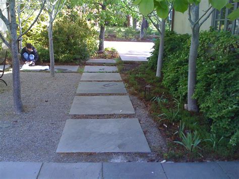 Large Bluestone Square Pavers 02 Front Yard Landscaping Design Front