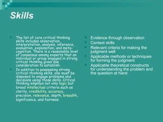 Critical Thinking Powerpoint Ppt