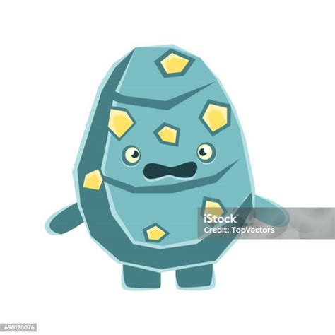 노란 얼룩이 귀여운 불만된 블루 락 요소 만화 감정 문자 벡터 일러스트 레이 션 개념에 대한 스톡 벡터 아트 및 기타 이미지