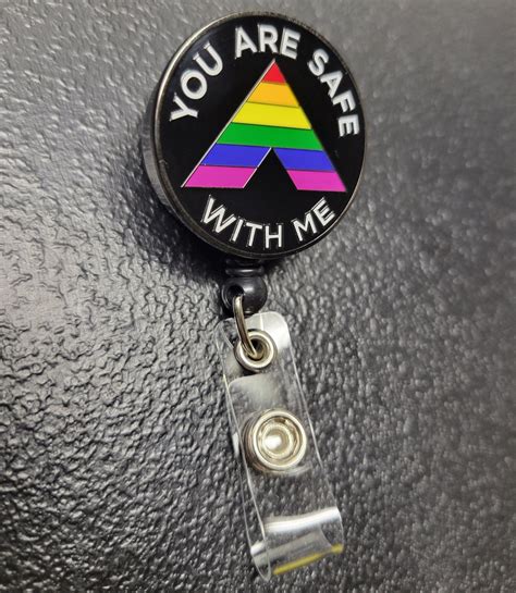 You Are Safe With Me Badge Reel Safe Space Lgbtq Ally Enamel Badge