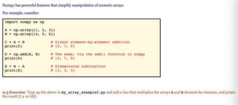Solved Numpy Has Powerful Features That Simplify