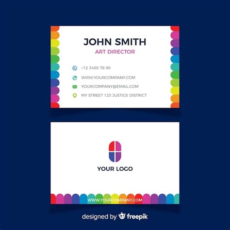 Free Vector Colorful Business Card Template