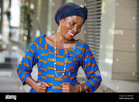 Beautiful Adult Business Woman Wearing Traditional Loincloth Happy