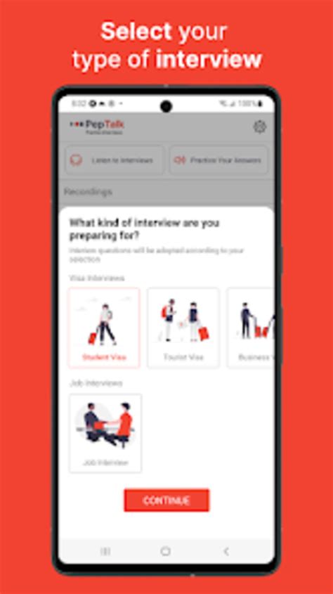 peptalk practice interviews for android download