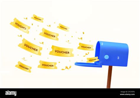 3d Coupon Giveaway Special Discount Event Banner Template With Golden Coupons Flying Out Of