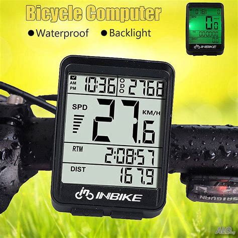 Водоустойчив безжичен LCD компютър за велосипед Колело Скоростомер ...