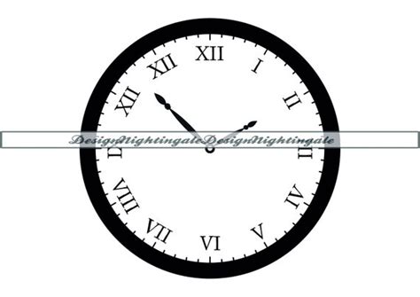 Clock Face Svg Roman Numeral Clock Svg Retro Clock Svg Etsy