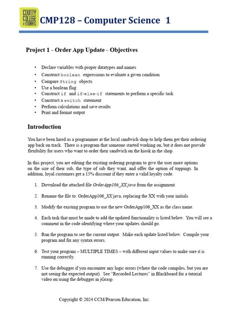 Project1 | PDF | Computer Program | Programming
