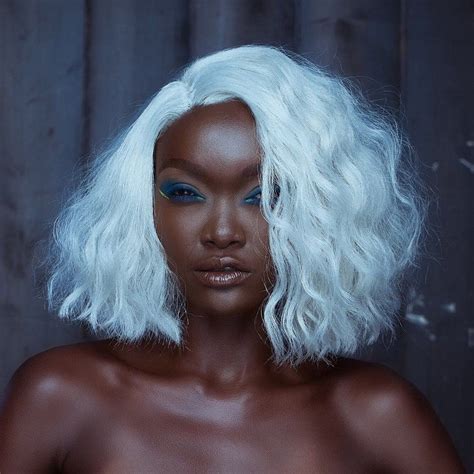 White Hair Ideas For Dark Skin 15 Beautiful Blends Dark Skin White
