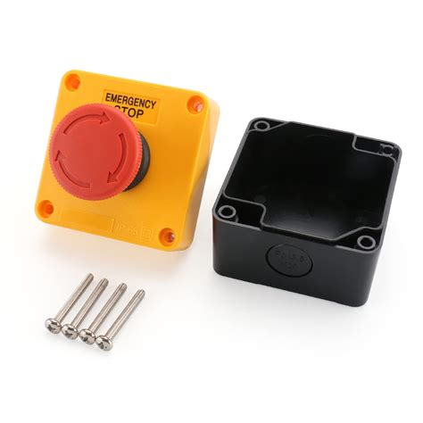 Baomain Red Sign Emergency Stop Switch Push Button