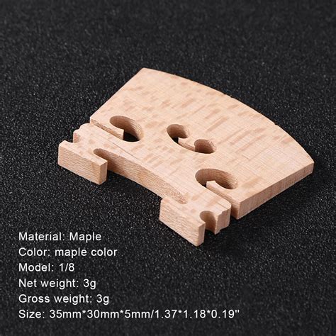 Zhuitw Durable Maple Wood Violin Bridges Violin Code Musical