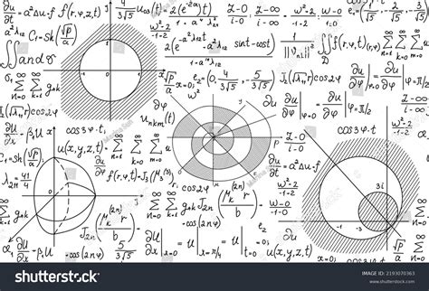 math scientific vector seamless pattern formulas stock vector royalty