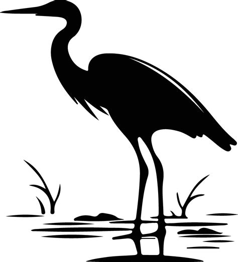 Great Egret Black Silhouette 38101093 Vector Art At Vecteezy