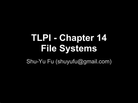 Tlpi Chapter 14 File Systems Pdf Operating Systems Computer