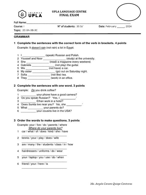 Final Exam Pdf Linguistics