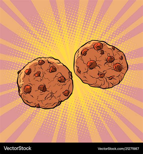 Chocolate Chip Cookies Royalty Free Vector Image