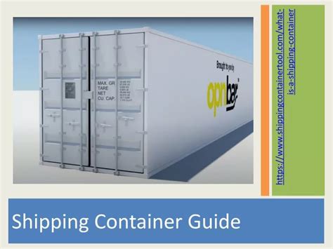 PPT Shipping Container Guide PowerPoint Presentation Free Download ID