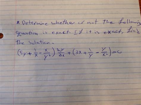 Solved Determine whether or not the following equation is | Chegg.com