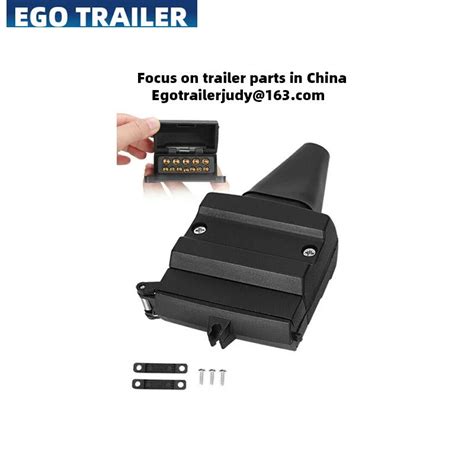 Ego 12 Pin Female Flat Socket Trailer Adaptor Caravan Campre Wiring Truck Car Socket Connector