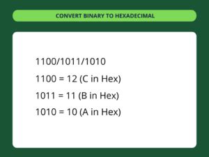 Binär in Hex Rechner ConvertBinary