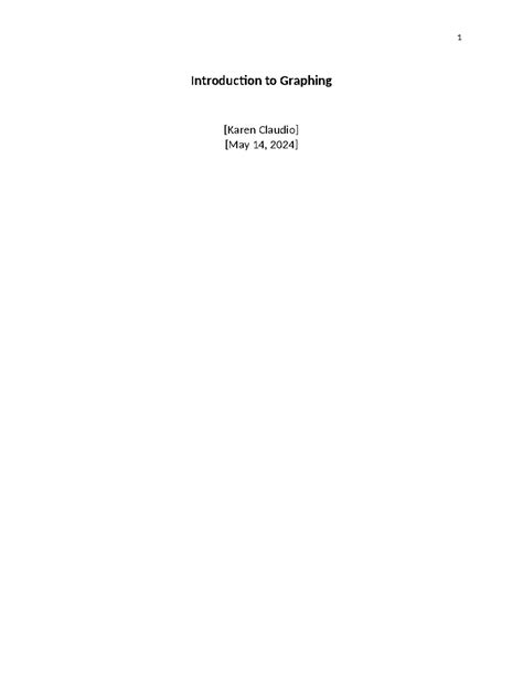 CHM 101L M1 Intro To Graphing Lab Report Completed Introduction To Graphing Eric Barnett 3 6