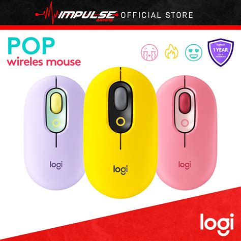 Logitech Pop Series Wireless Mouse With Customizable Emoji Daydream Blast Heartbreaker